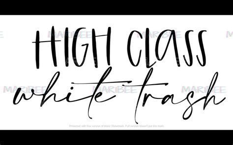 High Class White Trash Svg Etsy
