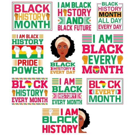 Premium Vector Black History Month Tshirt Design Bundle