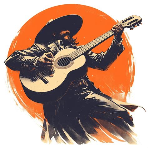 Premium Vector Mexican Man In Mariachi Outfit Playing The Guitar