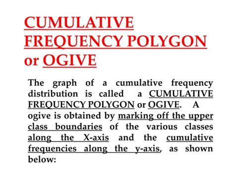 Cumulative Frequency Polygon Explanationpdf
