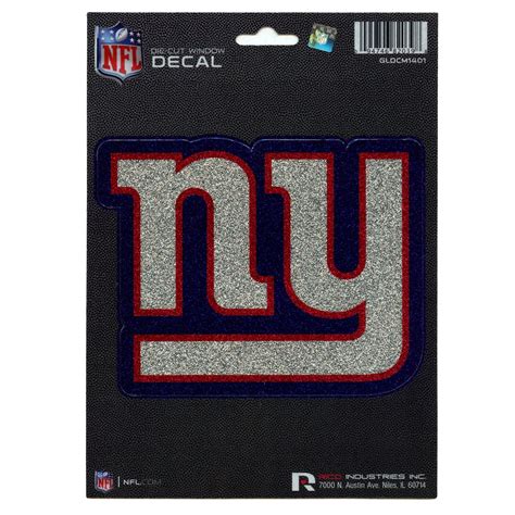 New York Giants Team Logo Die Cut Glitter Decal 525 X 42 Colored