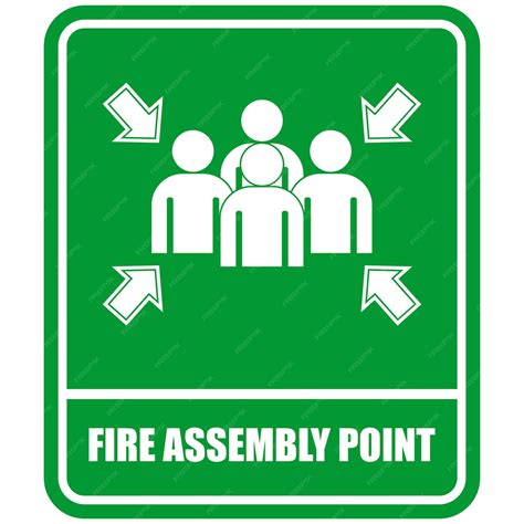 Premium Vector Fire Assembly Point Sign Vector