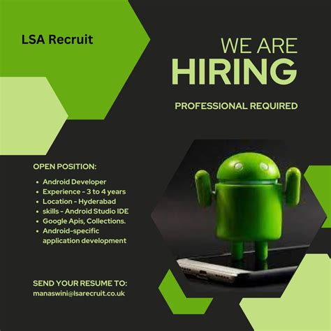 Hello All We Are Hiring For Android Developer For Hyderabad