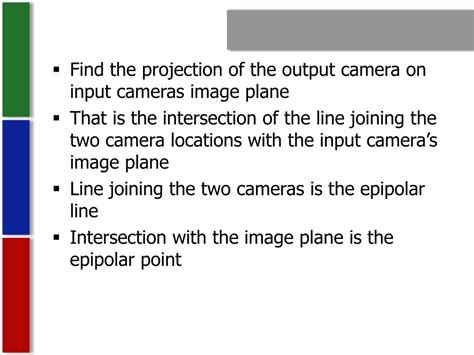Ppt Cs 563 Advanced Topics In Computer Graphics View Interpolation