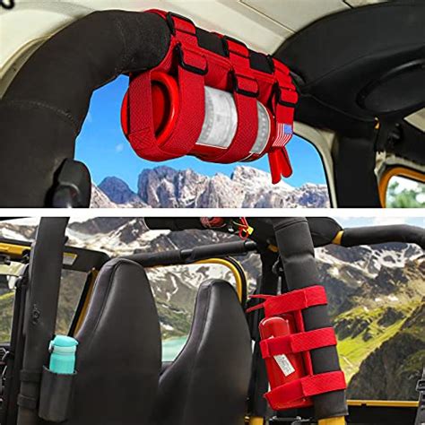 Adjustable Roll Bar Fire Extinguisher Mount Holder 3 Lb For Jeep