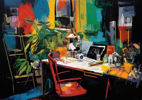 Premium Ai Image An Abstract Expressionist Interpretation Of An