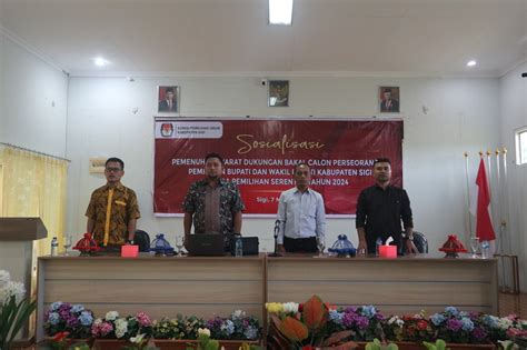 KPU Sigi Gelar Sosialisasi Pemenuhan Syarat Dukungan Bakal Calon Untuk Pilkada Bakuat