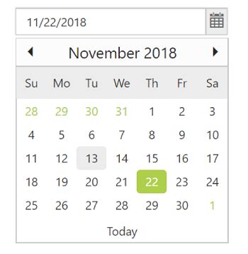 ASP NET Web Forms DatePicker Control Syncfusion