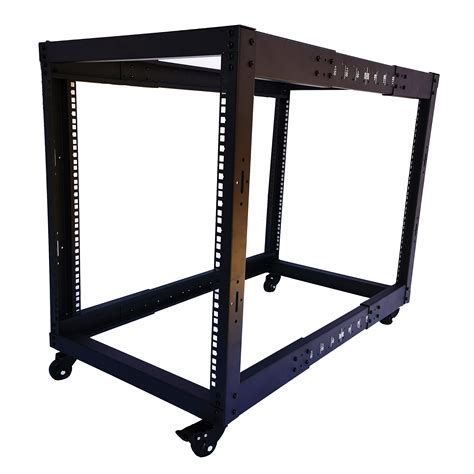 Deong Server Rack Retractable 12u Standing Open Frame Rack Wheels