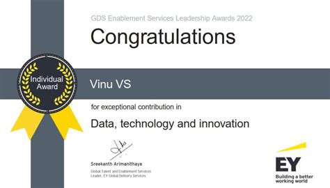 Vinu V S On Linkedin Thankyouteam Eygds 32 Comments