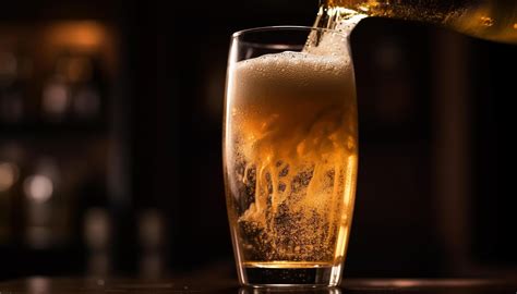 A Frothy Drink Pouring Into A Beer Glass At A Pub Generated By Ai
