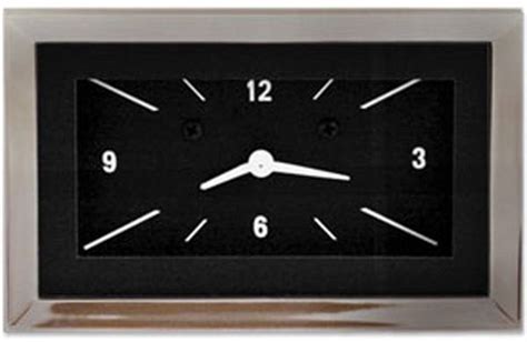 Classic Instruments Clock Black With White Letters 1957 Fullsize