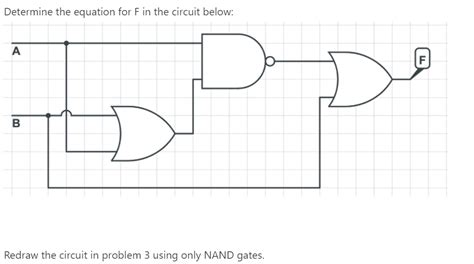 Solved Determine The Equation For F In The Circuit Below A Chegg