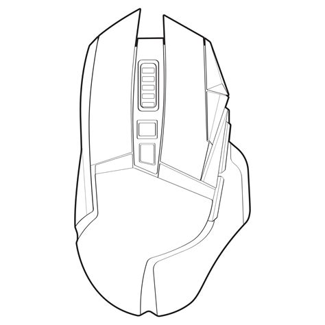 Computer Mouse Outline Drawing Vector Computer Mouse In A Sketch Style