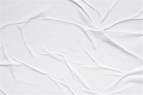 Premium Photo White Blank Crumpled And Creased Paper Poster Texture