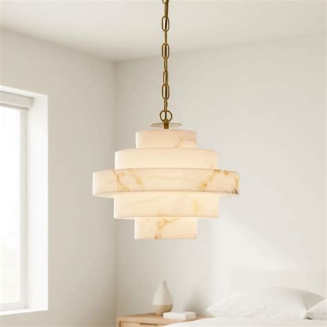 Jose Modern Multi Layer Alabaster Pendant Light Lucialiving Lucia