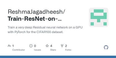 GitHub ReshmaJagadheesh Train ResNet On CIFAR Train A Very Deep Residual Neural Network On