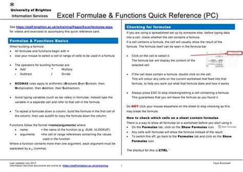 Formulas And Functions Pptx