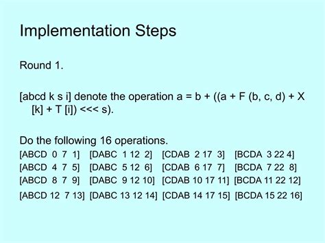 Introduction To Md5 Massage Digest Algorithmppt