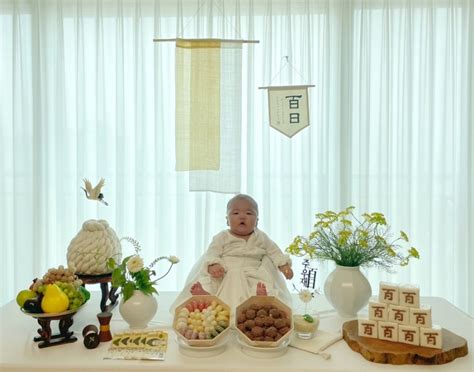 육아일기 우리아기 집에서 셀프로 찍어준 백일 상차림 대여 후기 Feat 정윤백일상 네이버 블로그