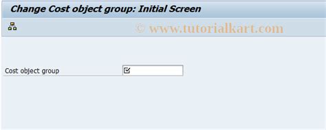 KKH2 SAP Tcode Change Cost Object Group