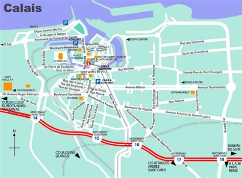 Calais Tourist Map