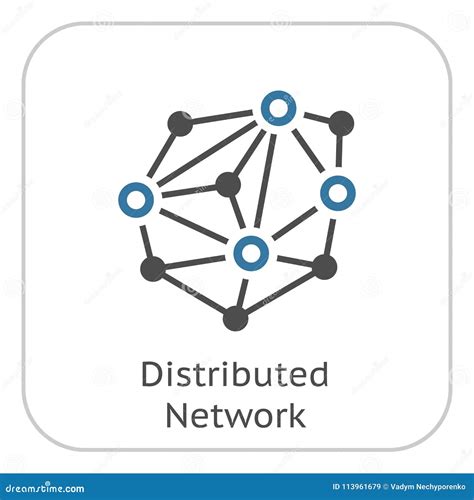 Distributed Network Icon Stock Vector Illustration Of Cryptocurrency