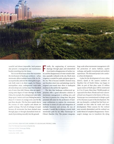 Stormwater Park For A Water Resilient City Qunli National Urban Wetland