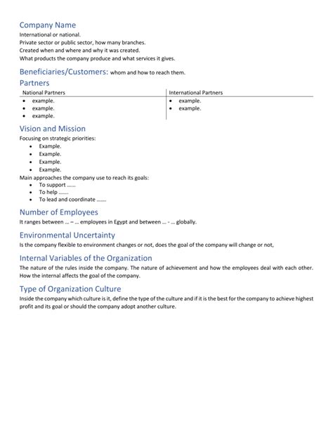 First Assignment Outline