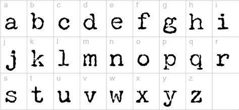 Typewriter Font Lowercase A Tattoo Fonts Graffiti Lettering Fonts