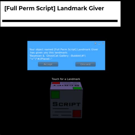 Second Life Marketplace Full Perm Script Landmark Giver