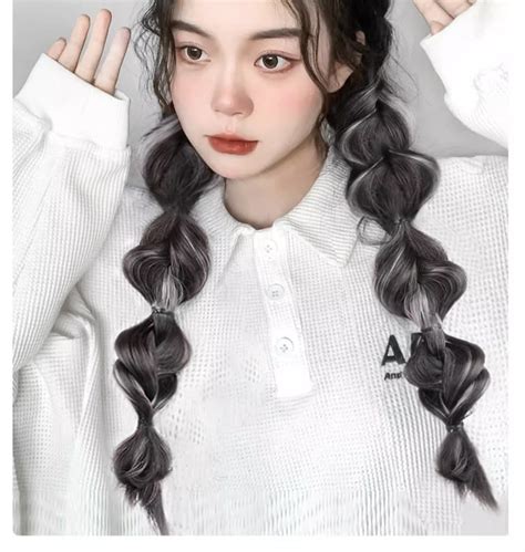 马尾泡泡辫假发辫子甜酷女孩自然挑染麻花长辫子网红拳击灯笼辫子 阿里巴巴