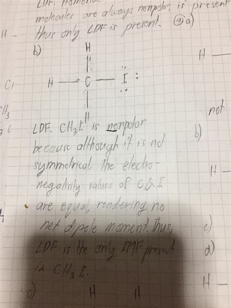 Is Ch3i Polar Or Nonpolar C And I Have No Difference In