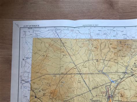 1960 Albuquerque Sectional Aeronautical Chart Us Coast And Etsy