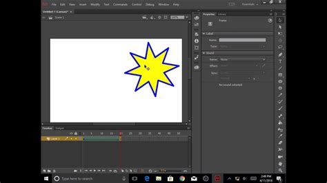 Animate Lesson 1 Part 3 Shape Tween YouTube