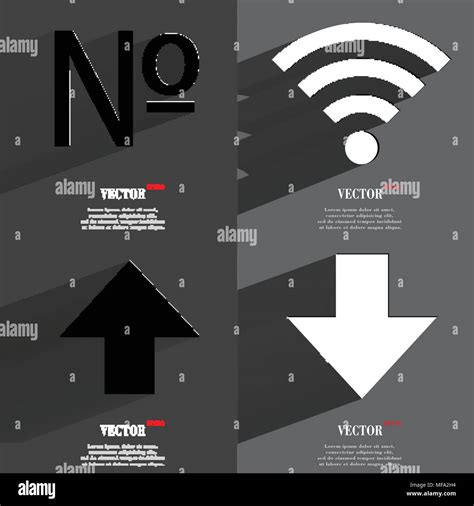 Set Of Icons Collection Of Symbols Modern Flat Web Design With Long