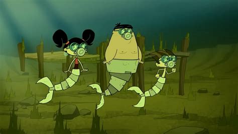 Shirtless Drawn Cartoon Boys And Men Mcgee And Squirt In Swimming Trunks 3