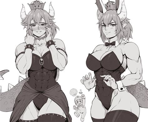 Mario And Bowsette Mario And 1 More Drawn By Speedl00ver Danbooru