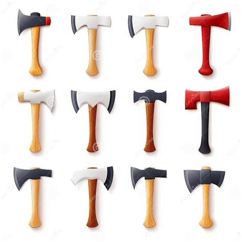 Axe Icon Ax Symbol 3d Realistic Hatchet Sign Cleaver Emblem
