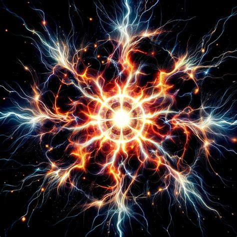 Glowing Plasma Vortex On A Dark Background Premium Ai Generated Image