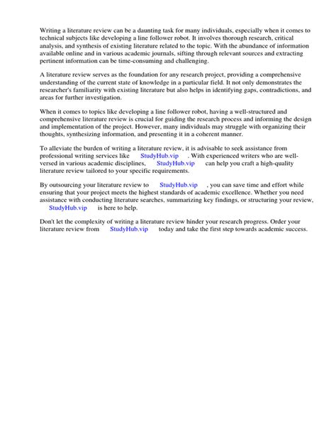 Literature Review Line Follower Robot Download Free Pdf Robot