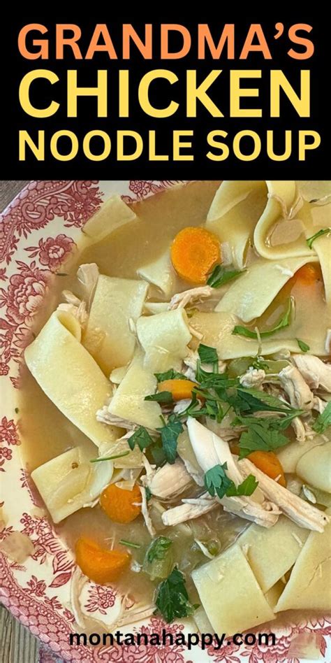 Grandmas Chicken Noodle Soup Recipe Montana Happy