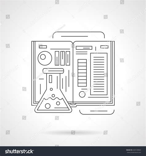 Open Chemistry Textbook Cone Lab Flask Vector De Stock Libre De