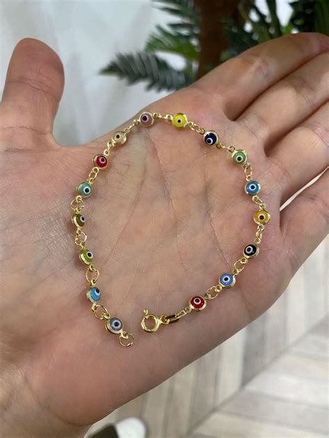 Kadın Gümüş Renkli Nazar Boncuklu Bileklik Best My Silver