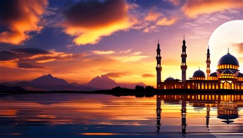 Islamic Eid Background Image With Mosque Photo  Free Download
