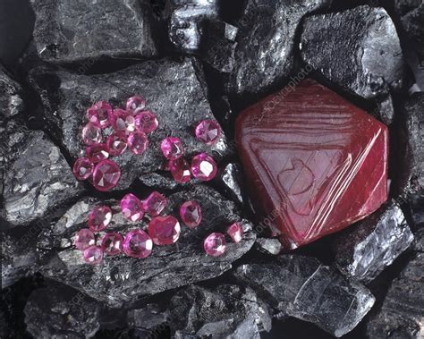 Ruby Crystal And Gems Stock Image C0112237 Science Photo Library