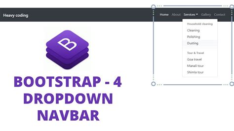 Dropdown Navigation Bar In Bootstrap Dropdown Navbar Bootstrap 4