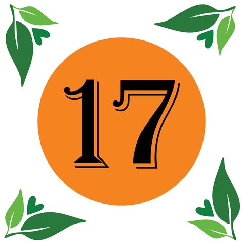 Leaf And Logo Number 17 23133745 Vector Art At Vecteezy