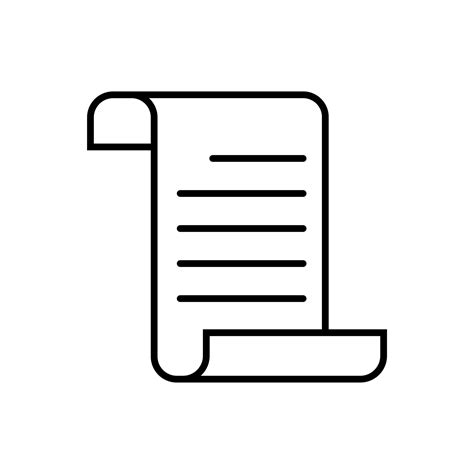 Paper Document Outline Icon 12804774 Vector Art At Vecteezy