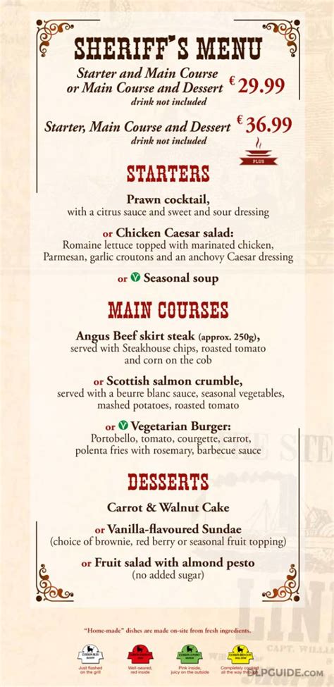 Silver Spur Steakhouse Menu — Dlp Guide • Disneyland Paris Restaurants